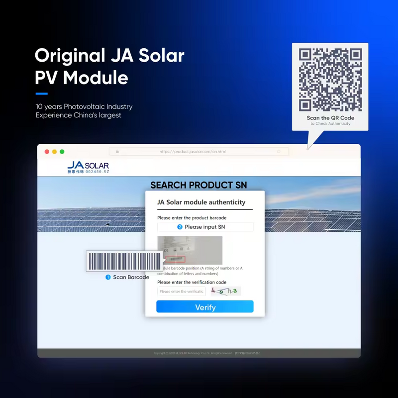 JA Solar Company N-Type 620w Bifacial Double Glass Mono PV Solar Module ...
