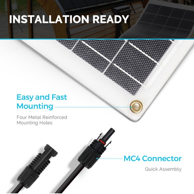 50 Watt 12 Volt Small Custom Light Portable Photovoltaic Modules ...